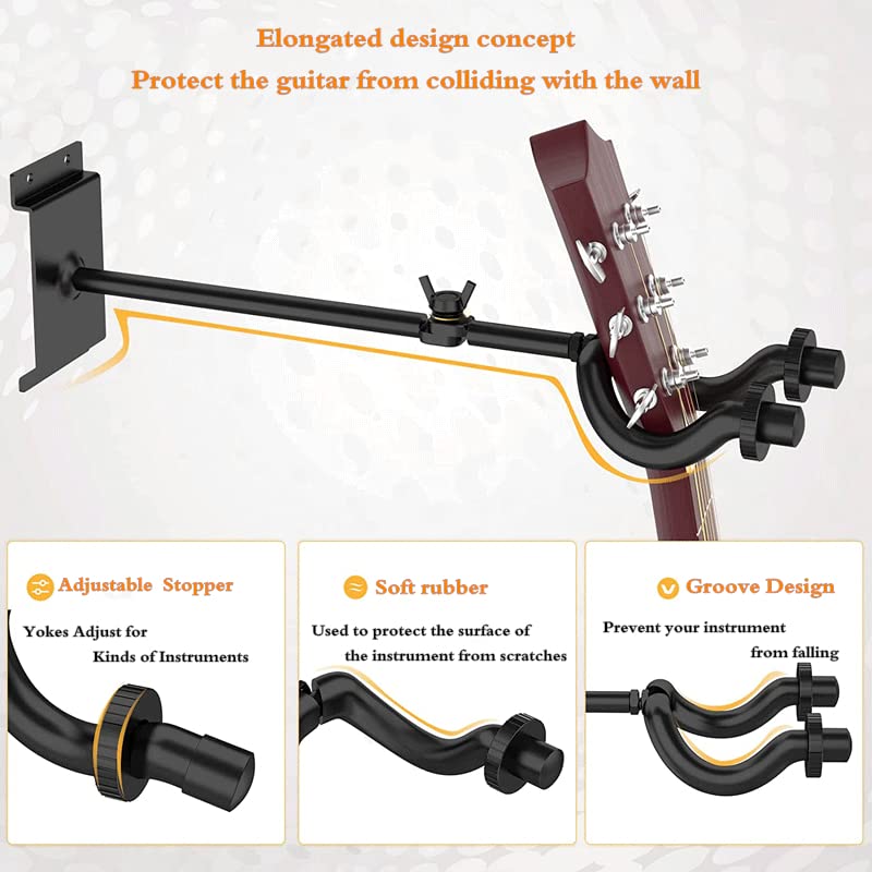 Guitar Keeper Bundle with 5 Guitar Hangers/Guitar Wall Mount /Guitar ...