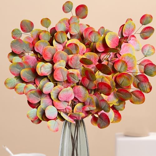 Amazon.com: Sggvecsy 6 Pcs Artificial Eucalyptus Stems Fall Eucalyptus ...