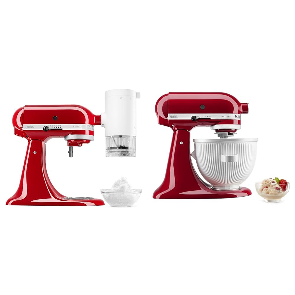 Amazon.com: KitchenAid Shave Ice Attachment, KSMSIA, White, 4 Molds and ...
