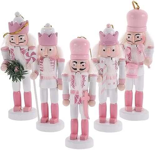 Amazon.com: BEOSOFLOY Christmas Nutcrackers 5pcs Wooden Hanging Soldier ...