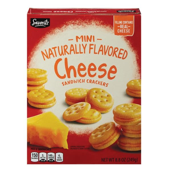 Amazon.com: Savoritz Mini Cheese Sandwich Crackers - 8.8 oz (249g ...