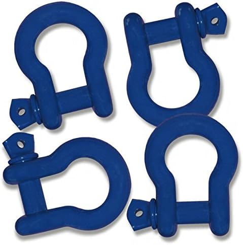 Amazon.com: BILLET4X4 3/4 inch D-Shackles – Old Glory Blue Powdercoated ...