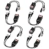 XIKKART Video Balloon For cctv rj45, 4-Pack 8MP Video Power Balun Bnc ...