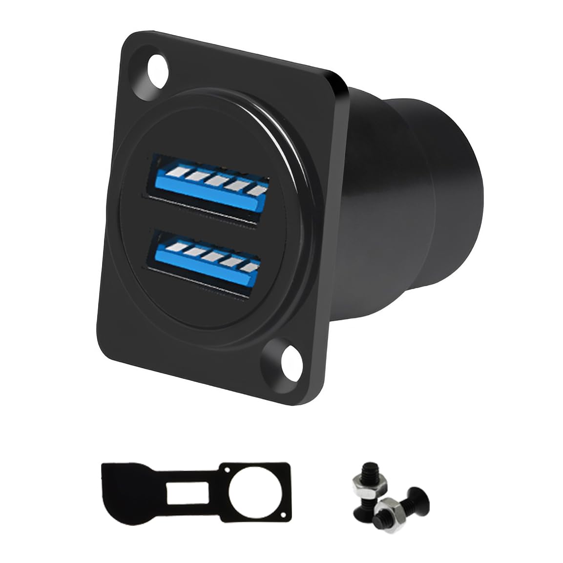 Amazon.com: YiKaiEn Dual USB 3.0 Panel Mount Adapter - D-Type Female to ...