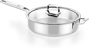 Amazon.com: BRA COOKWARE Signature Sauté Pan w/Glass Lid | 11 inches ...