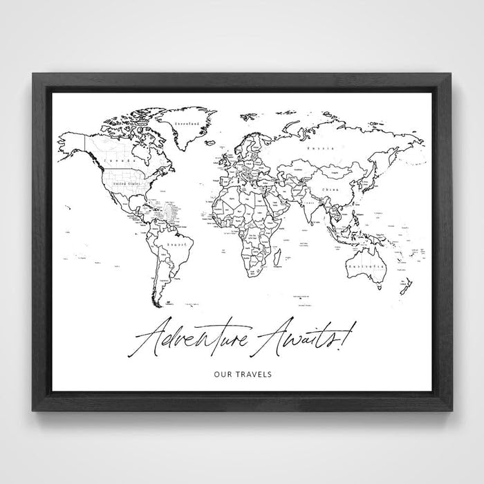 Amazon.com: Mini World Push Pin Travel Map Cork Board with Pins, Custom ...