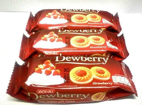 Amazon.com: Dewberry Sandwich Cookies with Cream and Strawberry ...
