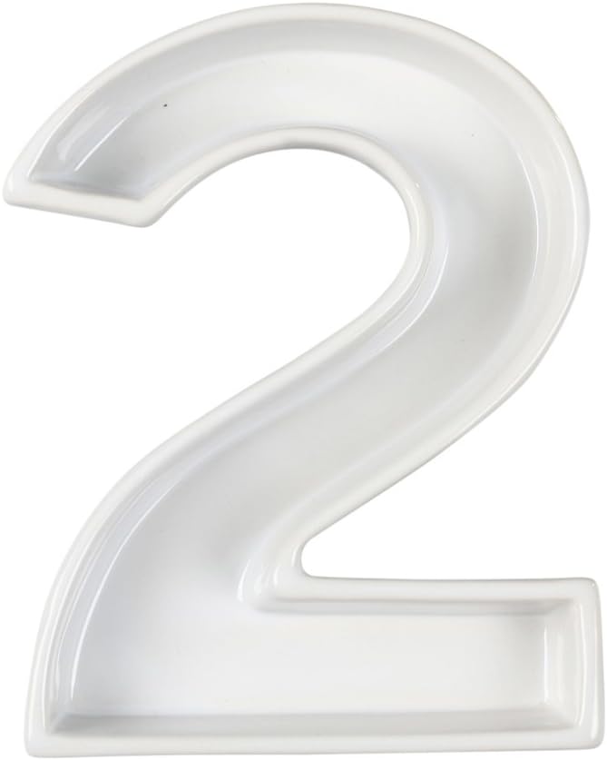 Amazon.com: Ivy Lane Design Ceramic Dish Tray, Number 2, White: Ivy ...