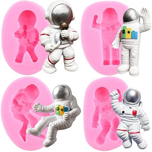 Amazon.com: MYPRACS Astronaut Silicone Fondant Molds Spaceman Candy ...