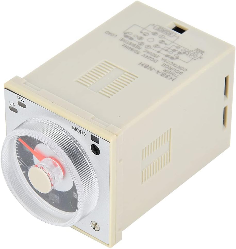 Time Relay, H3BA-N8H Delay Time Relay Multifunctional 8 Pin Timer 1.2s to 300h 220VAC/24VDC/AC ...