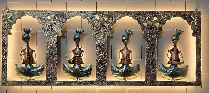 THUKRAL CRAFT HOUSE Metal Wall Art Musician Set Hanging Decor Home ...