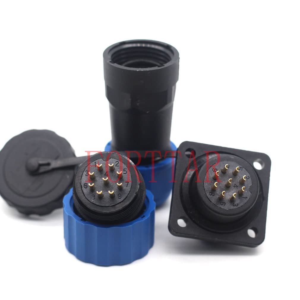 Snapklik.com : FORTTAR SD20 Series 9 Pin Waterproof Connector, 9 Wire ...