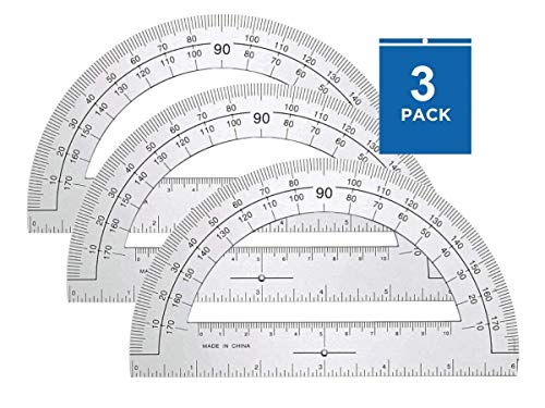 Snapklik.com : 1InTheOffice Plastic Protractor, Math Protractors ...