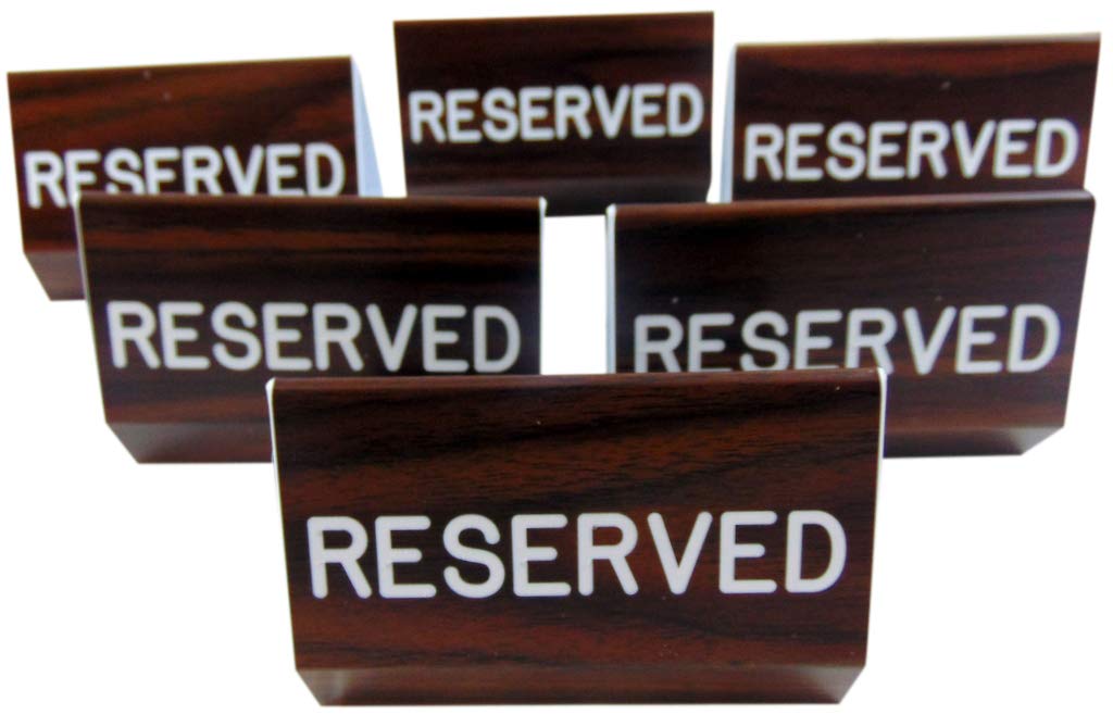 Reserved Sign for Church Pew Multipack with Dual Sided Script and Easy ...