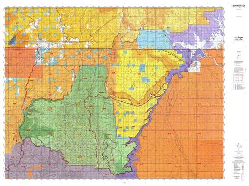 Amazon.com: Arizona 12B Hunt Area / Game Management Units (GMU) Map ...