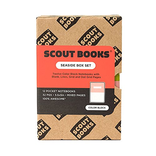 Amazon.com: Scout Books Color Block Seaside Box Set 12-Pack (3.5" x 5 ...