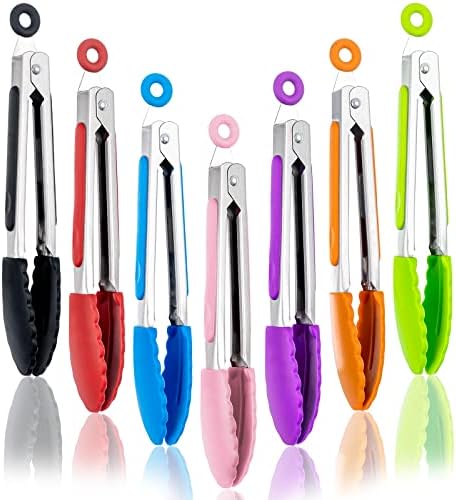 HINMAY Mini Stainless Steel Serving Tongs Small Tongs for Serving Food ...
