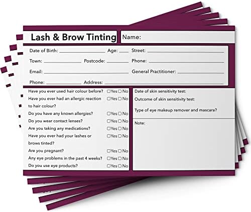 Waxing Client Cards A6 Size - Salon and Therapist Customer Consultation ...
