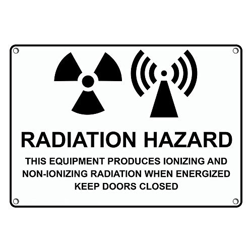 Amazon.com: Weatherproof Plastic Radiation Hazard This Equipment Sign ...