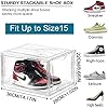 Amazon.com: BSFHH 12 Pack Shoe Boxes, Clear Acrylic Stackable Plastic ...