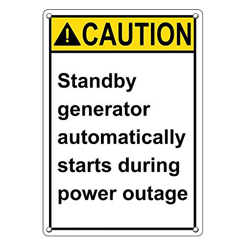 Amazon.com: Weatherproof Plastic Vertical ANSI Caution Standby ...