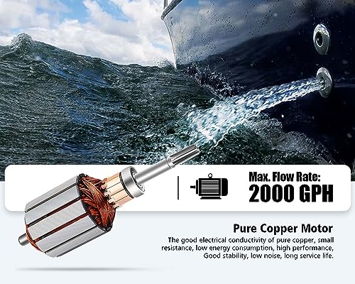 Snapklik.com : Submersible Boat Bilge Pump 12v 2000GPH High Flow Non ...