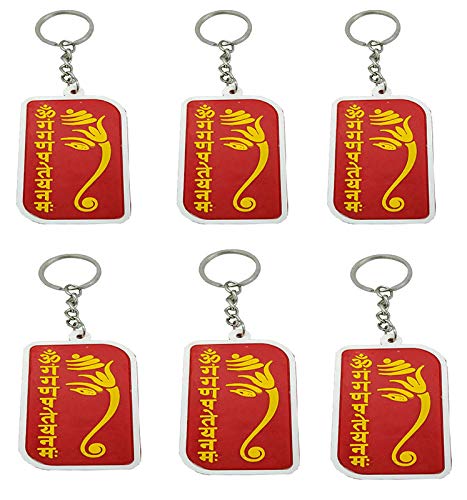Lord Ganesha PVC Key Chains Pack of 6 (Multicolour) : Amazon.in: Fashion