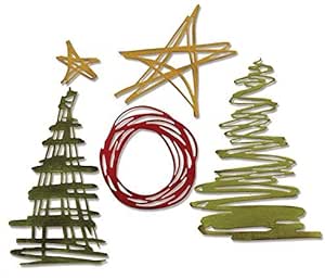 Sizzix 660980 Outil Scrapbooking Thinlits Jeu de 5 Matrices ...