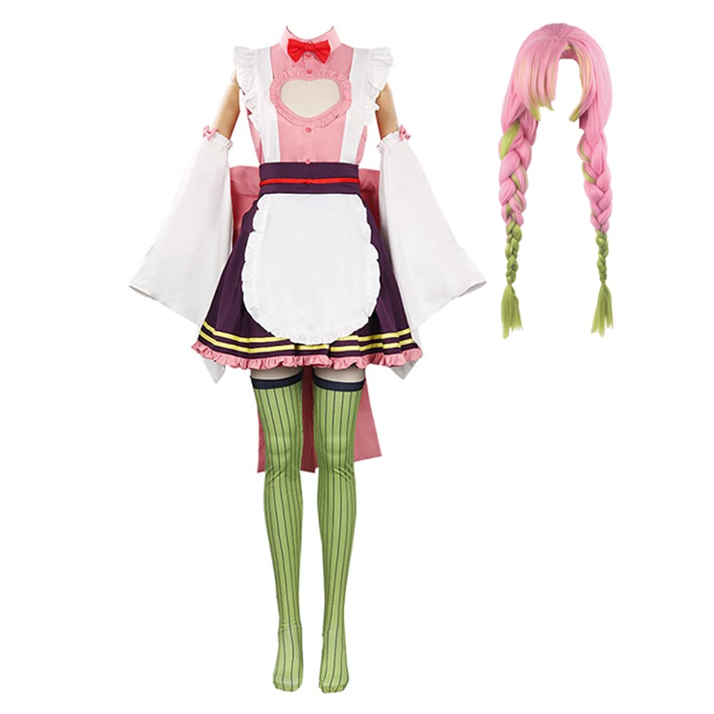 Amazon.com: Lmetsky Kanroji Mitsuri Cosplay Maid Costume Mitsuri ...