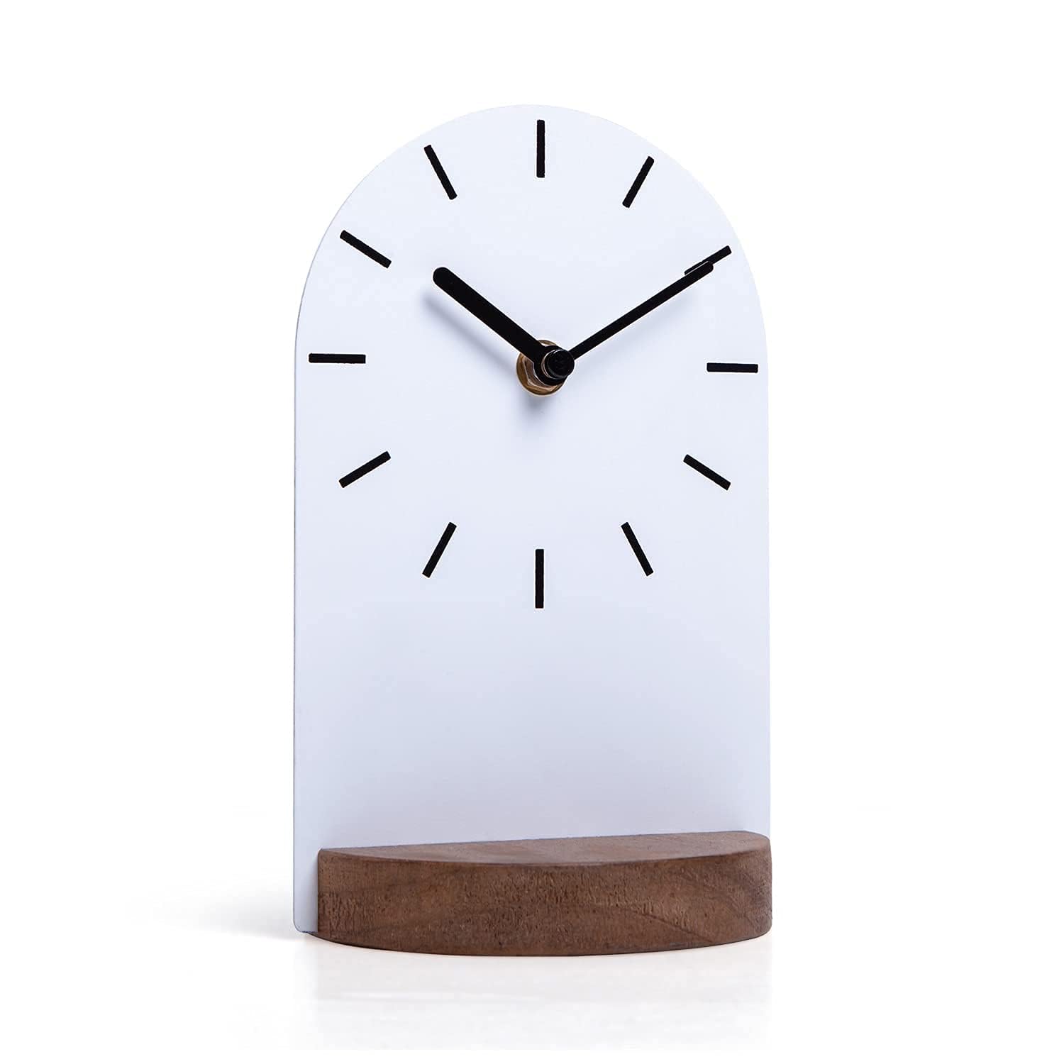 Amazon.com: SOFFEE DESIGN One-Piece Table Clock Iron Sheet with Wooden ...