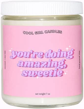 Amazon.com: Cool Girl Candles | You're Doing Amazing Sweetie Cucumber ...