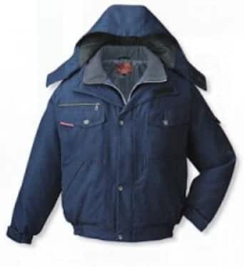 Amazon.co.jp: (自重堂) Jichodo 防寒 ブルゾン フード付 作業服 48420 5Lサイズ ネイビー 48420(C/011) : ファッション