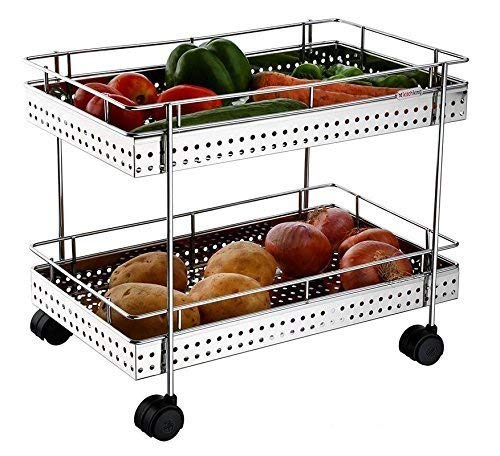 Susang Vegetable Trolly Perforated - Double : Amazon.in