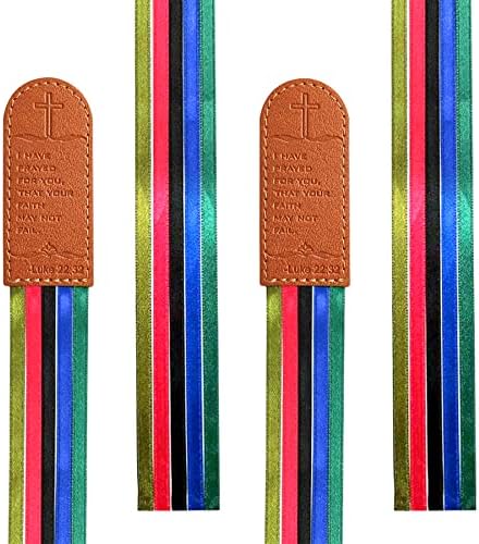 Amazon.com: Multi-Color Ribbon Bookmark Attachable Bible Ribbon ...