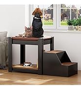 Amazon.com : SogesPet Large Dog Window Seat with Stairs, Non-Slip ...