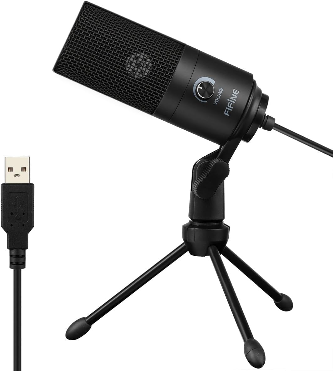 Fifine USB Microphone for PC Computer, Recording Condenser Mic for ...