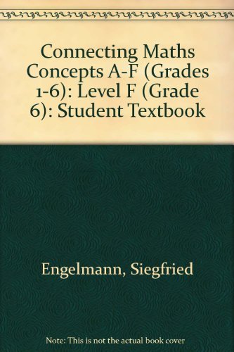 Connecting Maths Concepts A-F (Grades 1-6): Level F (Grade 6): Student ...