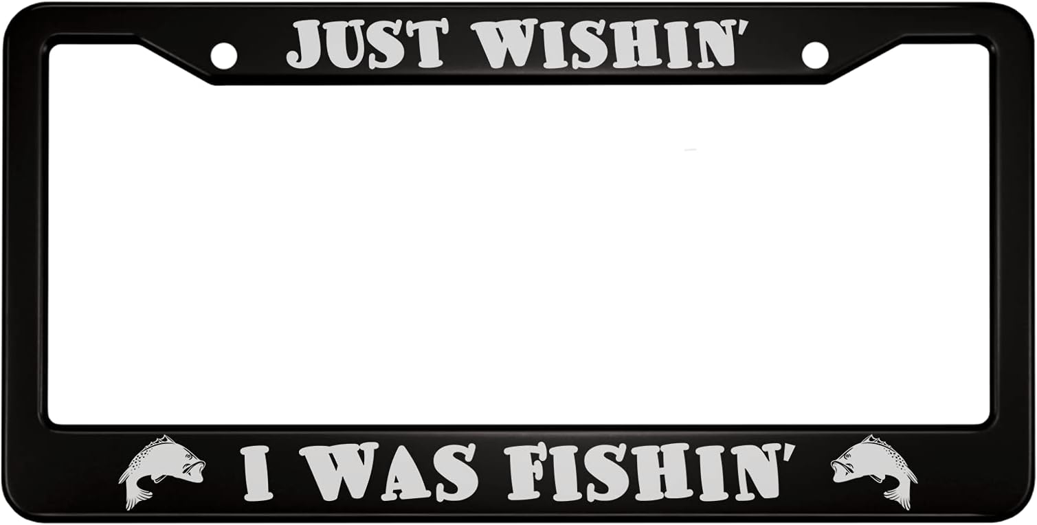 Amazon.com: The Fish Whisperer Fishing Fish License Plate Frame Tag ...