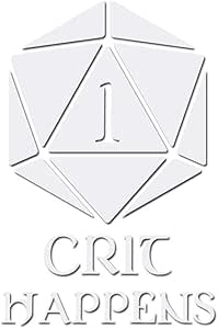 Amazon.com: Crit Fail, Critical Fail D20 7 inch White Indoor Outdoor ...