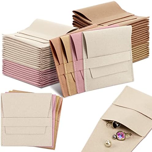40 bolsas de microfibra para joyas con banda de 8 x 8 cm, bolsa de ...