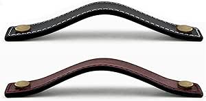Amazon.com: Cabinet Door Handles Pulls 2 Pcs Leather Cabinet Handle ...