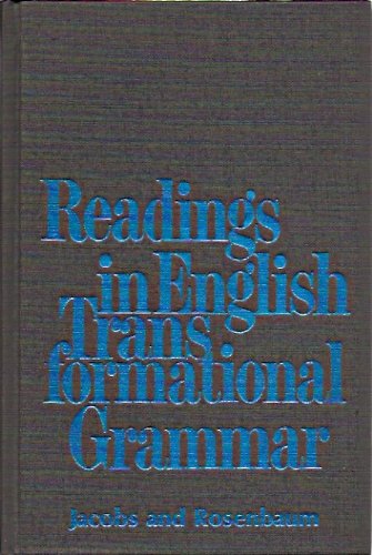 Amazon.co.jp: Reading in English Transformational Grammar : Jacobs ...