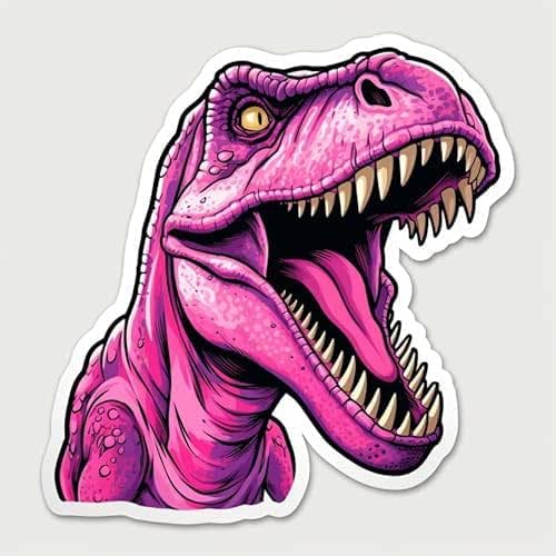 Amazon.com: Pink T-Rex Dinosaur Unique Vinyl Decal Waterproof Sticker ...