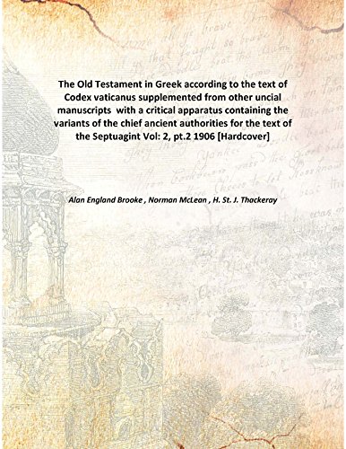Amazon.in: Buy The Old Testament in Greek according to the text of ...