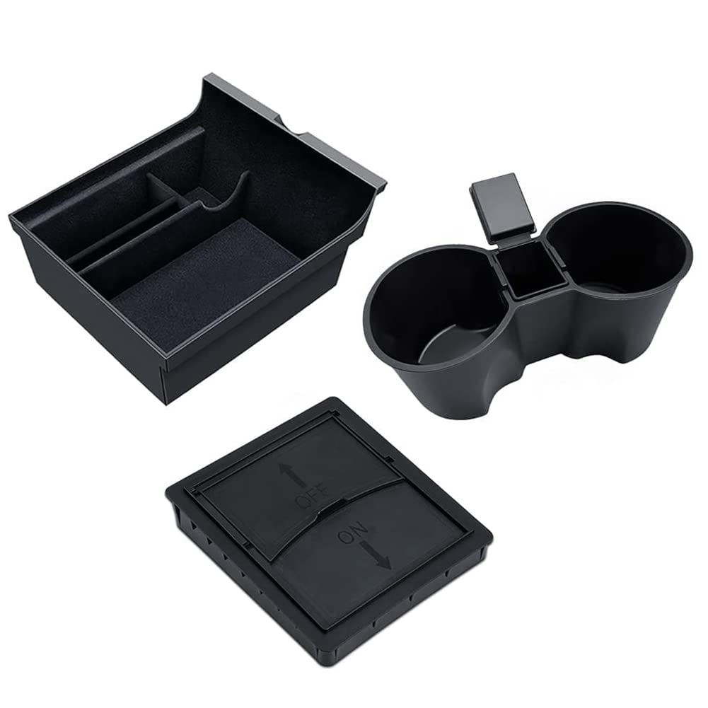 Buy Center Console Organizer Tray + Armrest Hidden Storage Box + Cup ...