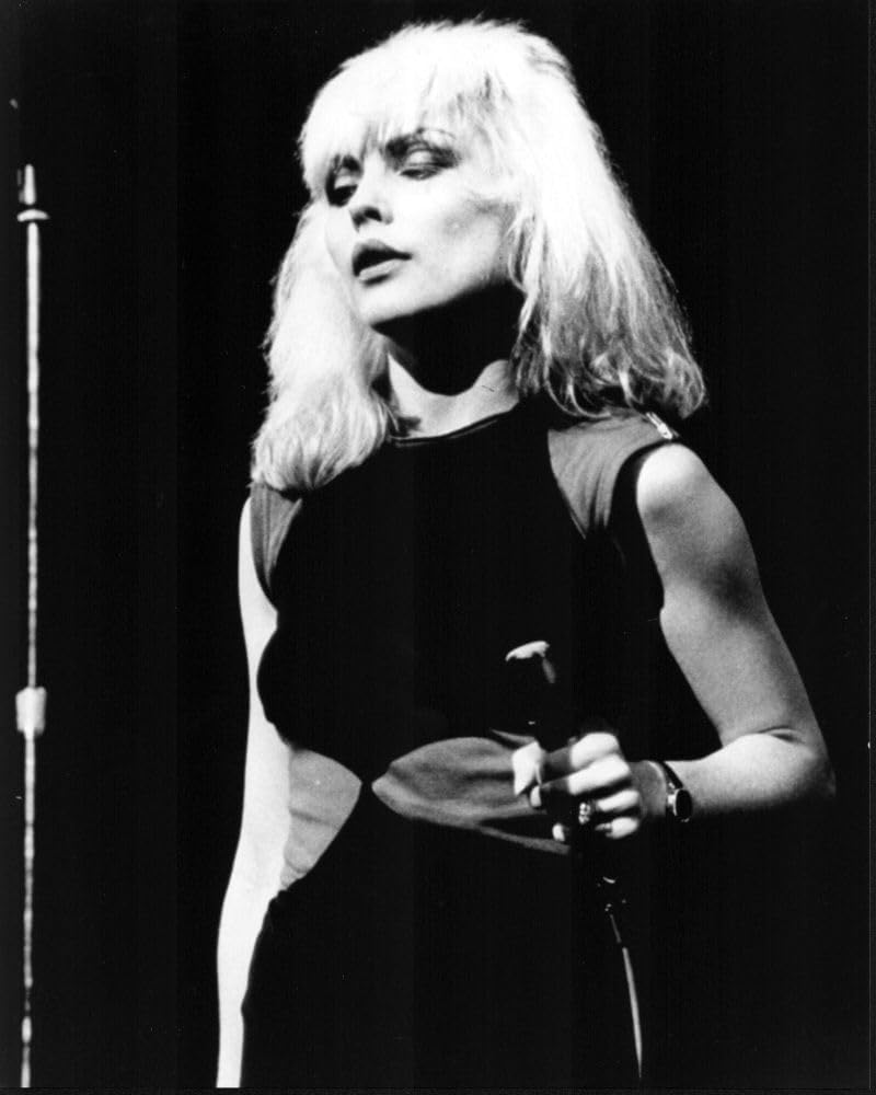 Amazon.com: Posterazzi Debbie Harry On Stage With Microphone Black And ...