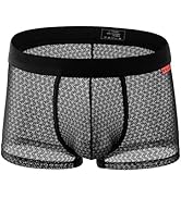 Evankin Mens Ice Silk Mesh Boxer Briefs Breathable Cool Underwear Low ...