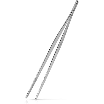 Navaris Stainless Steel Kitchen Tweezers - 30 cm Precision Kitchen ...