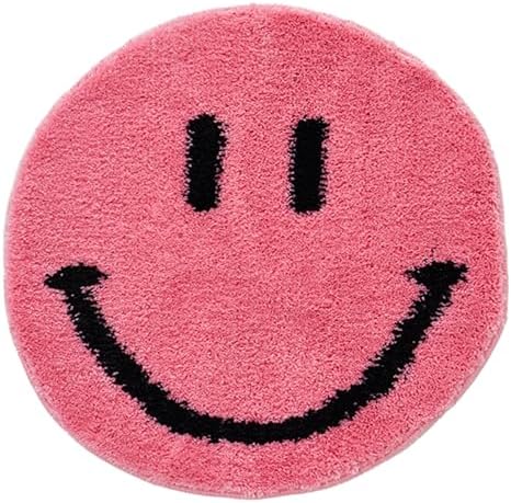 Amazon.com: Smiley Face Rug, Handmade Tufted Fluffy Funny Rug, Home ...