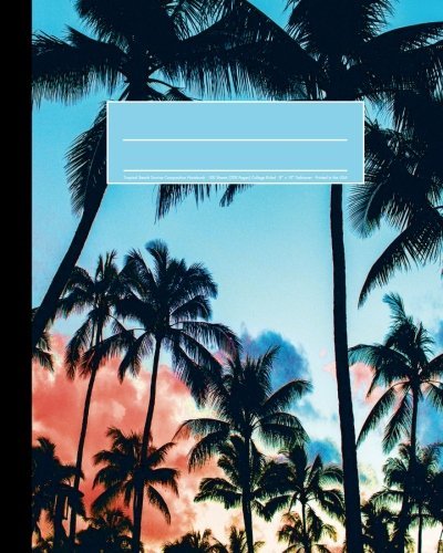 Tropical Beach Sunrise Composition Notebook: 8"x10" Journal with 200 ...